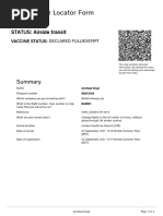 Passenger Locator Form | PDF | Travel Visa | International Law