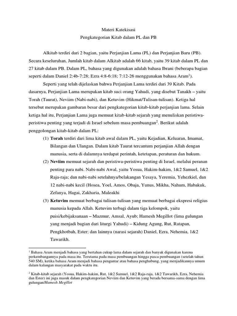 Materi Katekisasi | PDF