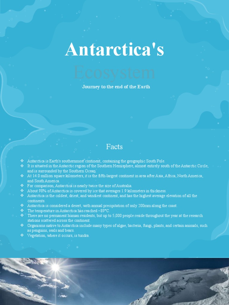 Antarctica's Ecosystem | PDF | Antarctica | Earth Sciences