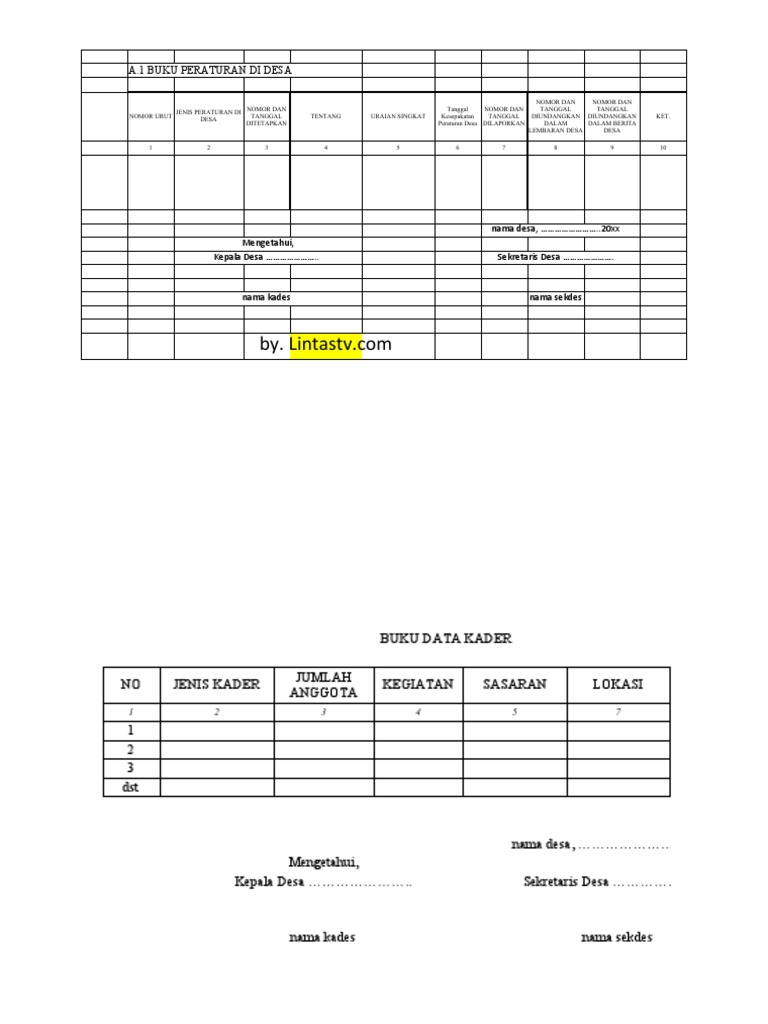 9 Buku Adm Kasi Kesra | PDF