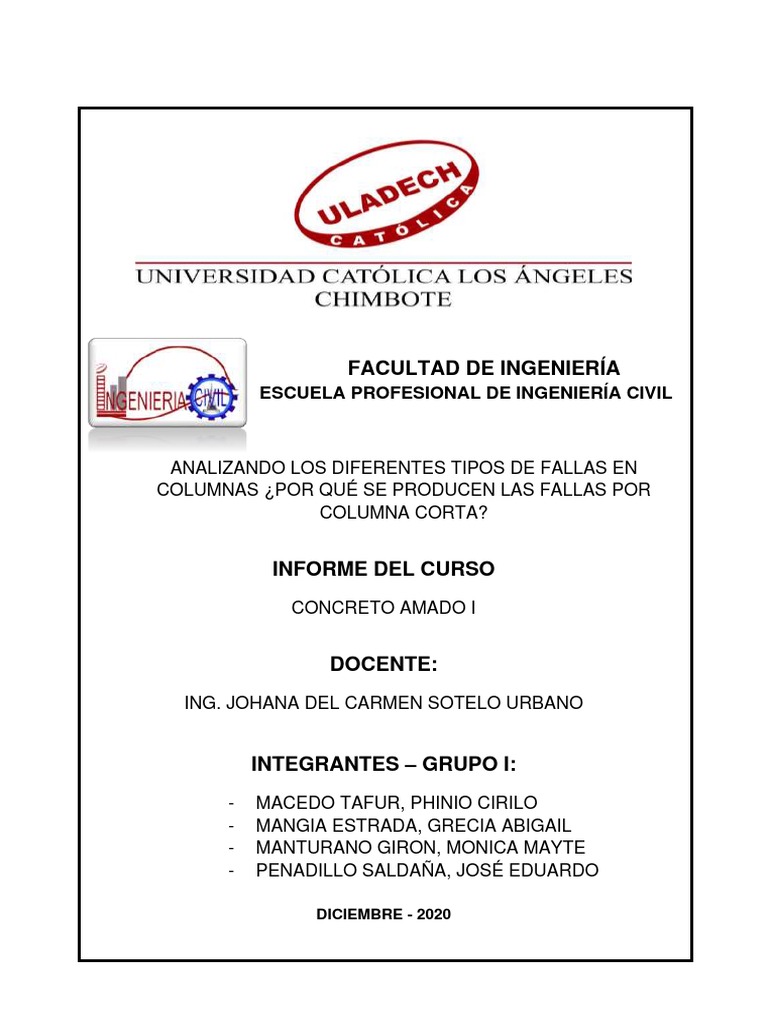 Falla de Columna Corta | PDF | Temblores | Hormigón