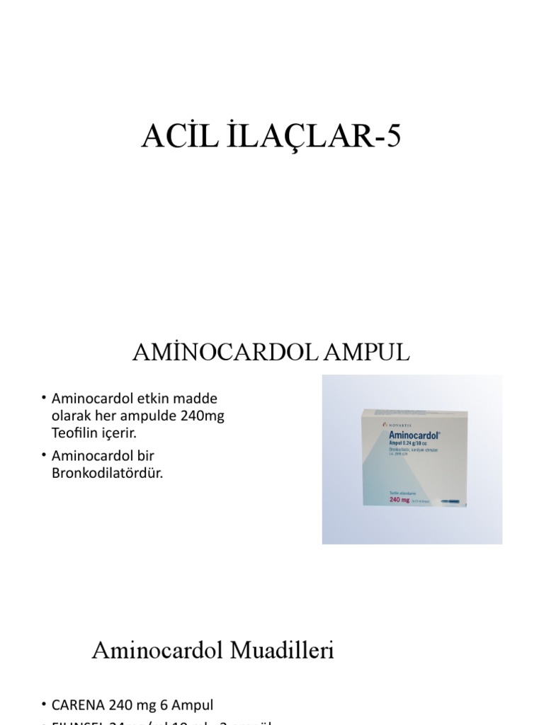 Aci̇l İlaçlari-5 | PDF