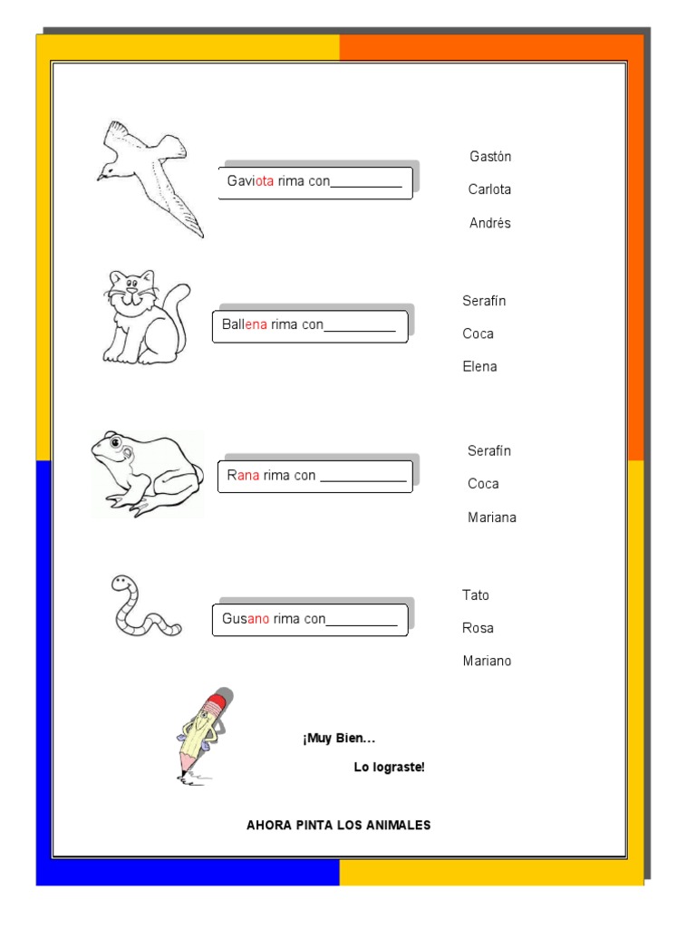 Ficha Rima 2 (2) - Alumno-1 | PDF