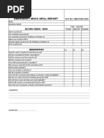 Mock Drill Report Format | PDF | Prevention | Safety