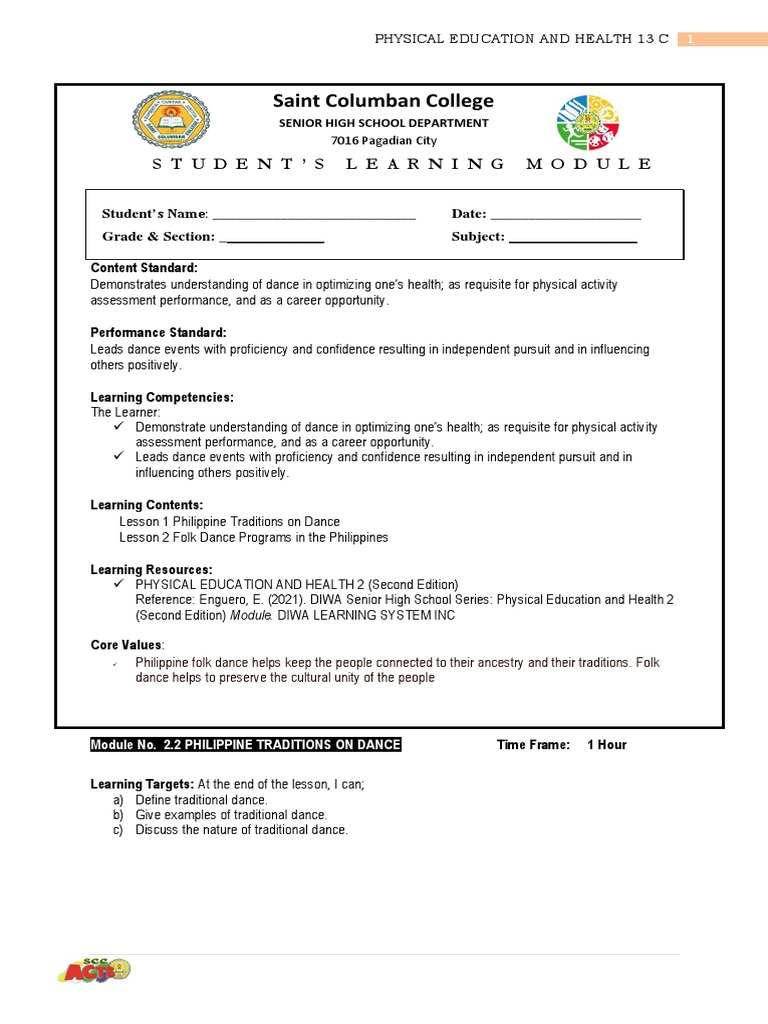 Saint Columban College: Student'S Learning Module | Download Free PDF ...
