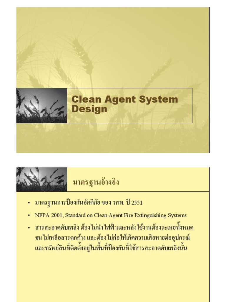Clean Agent System Design | PDF