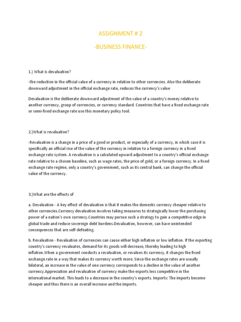 The Effects of Currency Devaluation and Revaluation: Understanding How ...