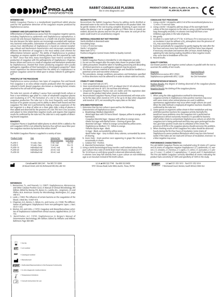 Coagulase Plasma | PDF | Staphylococcus | Staphylococcus Aureus