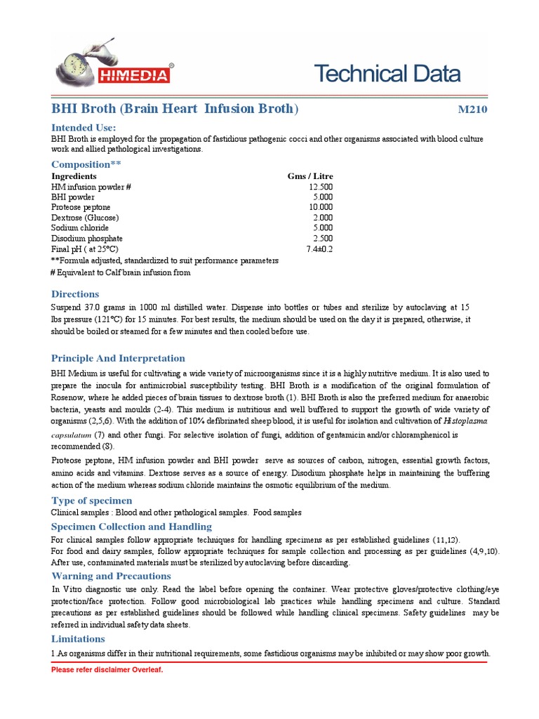 BHI Broth | Download Free PDF | Growth Medium | Sodium