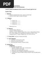 SCIENCE 5 Week 3-4 3RD QUARTER | PDF | Light | Electromagnetic Radiation