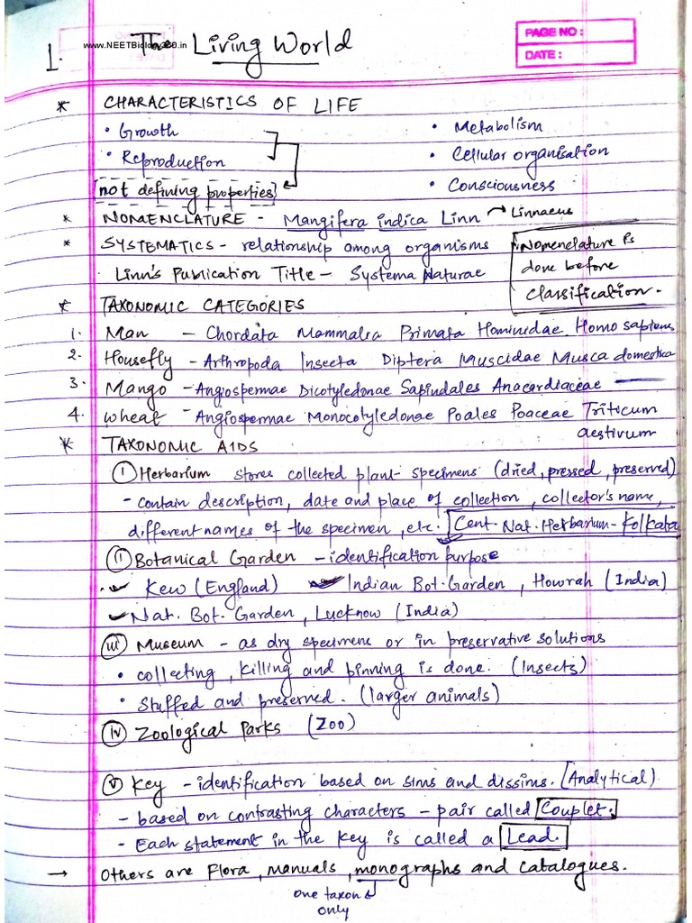 Biology Short Notes XI XII | PDF