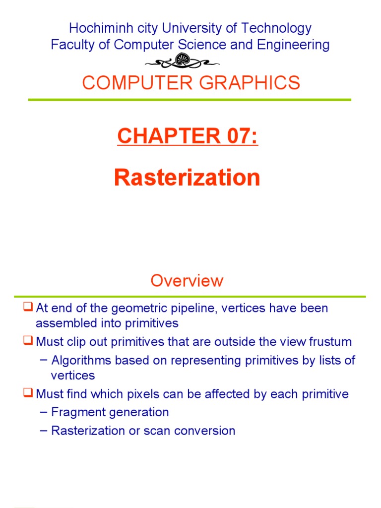 Computer Graphics: Rasterization | PDF | Imaging | Image Processing