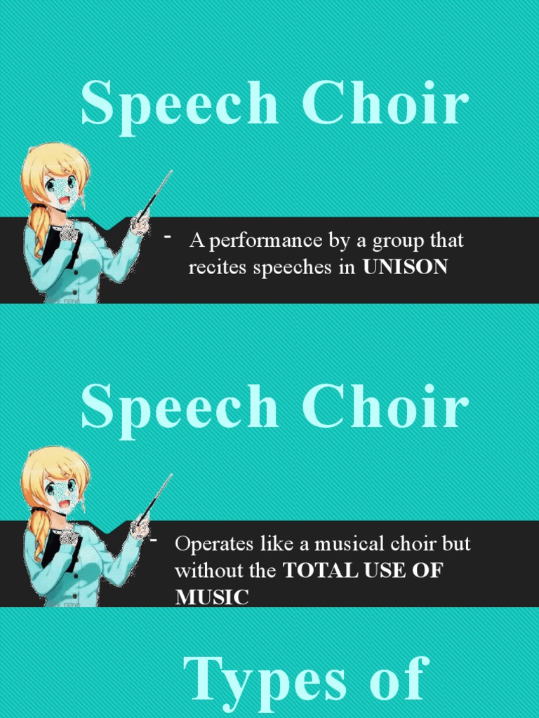 Speech Choir: - A Performance by A Group That Recites Speeches in ...