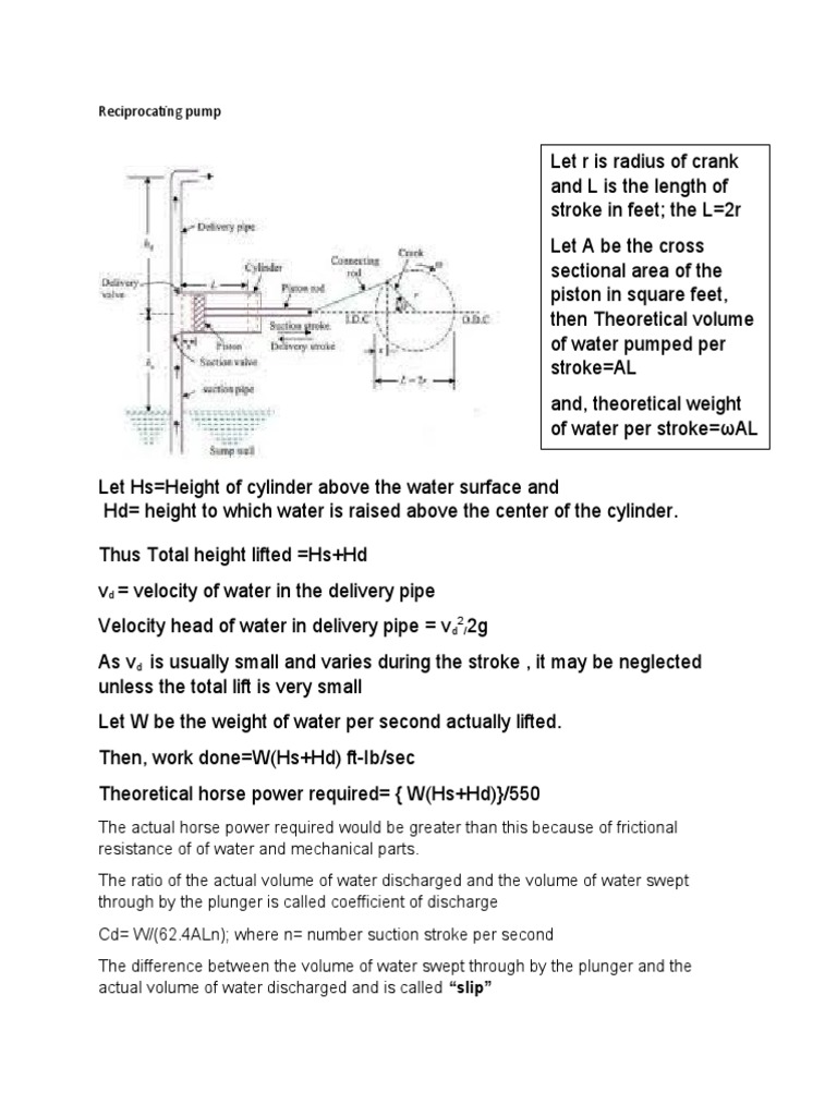 Reciprocating Pump | PDF | Pressure | Pump