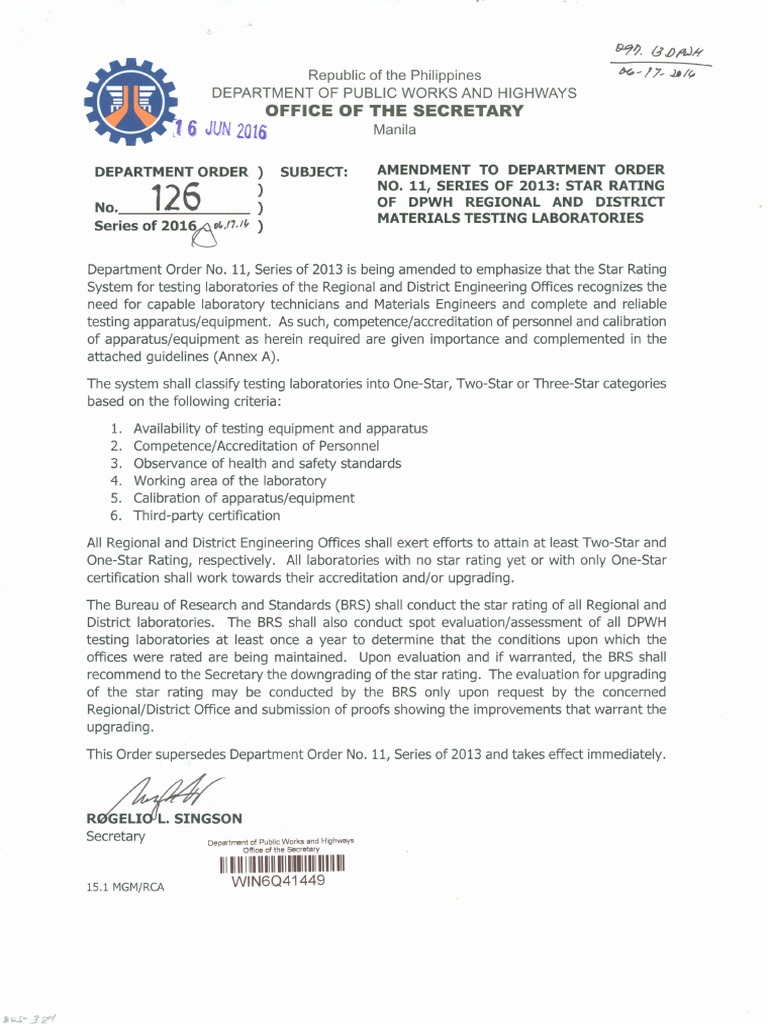 DO - 126 - s2016 - Star Rating | Download Free PDF | Laboratories | Quality Assurance