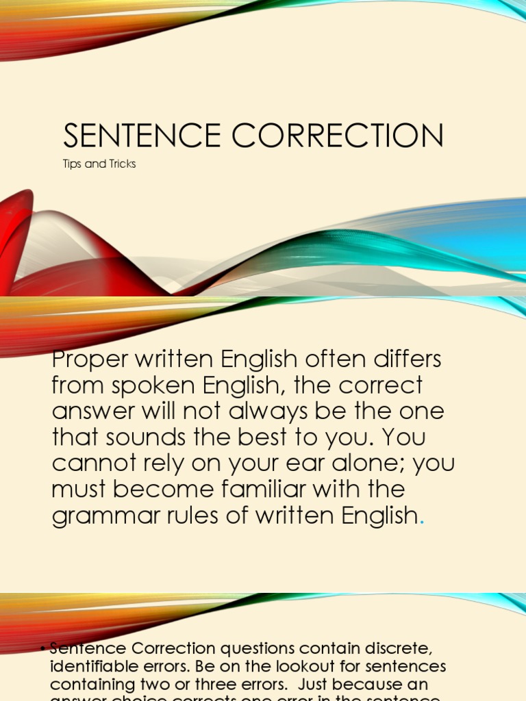 Master Sentence Correction with These Tips | PDF | Grammatical Number ...