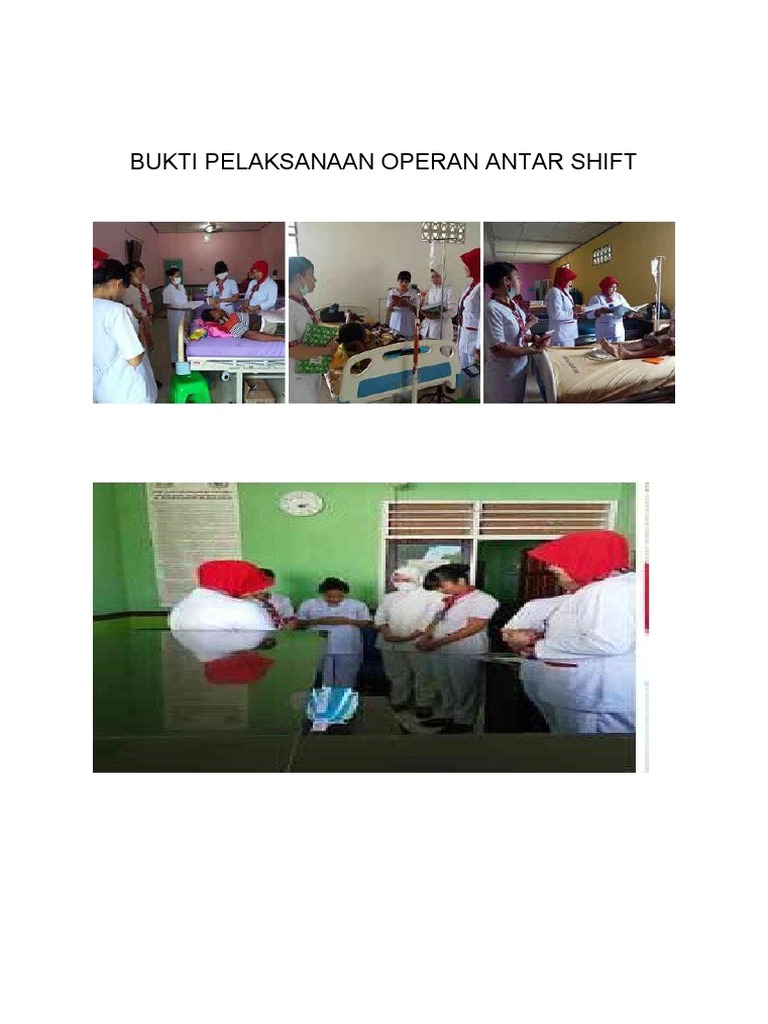 Bukti Pelaksanaan Operan Antar Shift | PDF