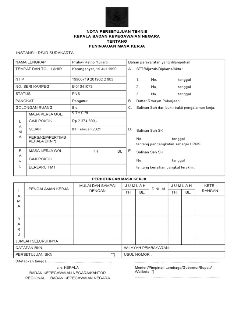 Blanko PMK Kosongan | PDF