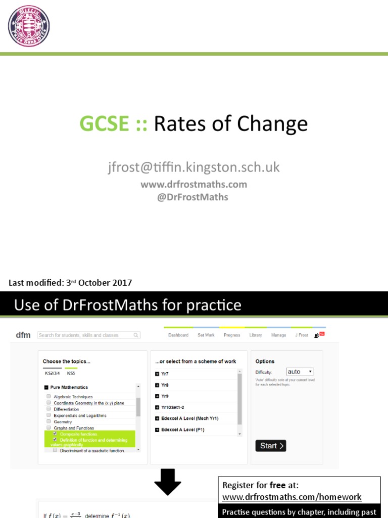 Gcse::: Rates of Change | PDF | Distance | Speed