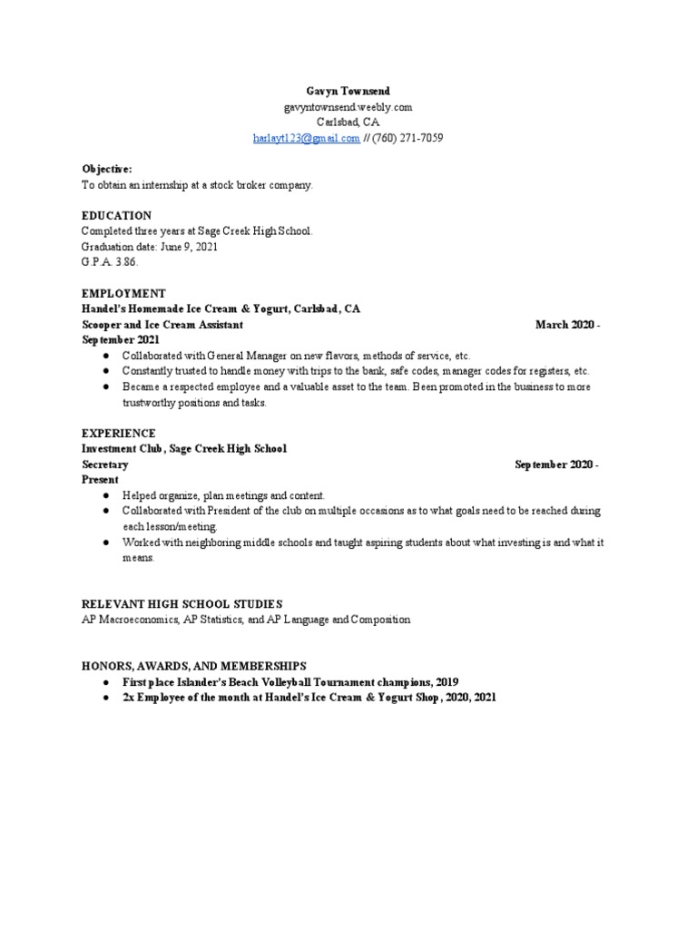 Resume Template - Some Work Experience | PDF