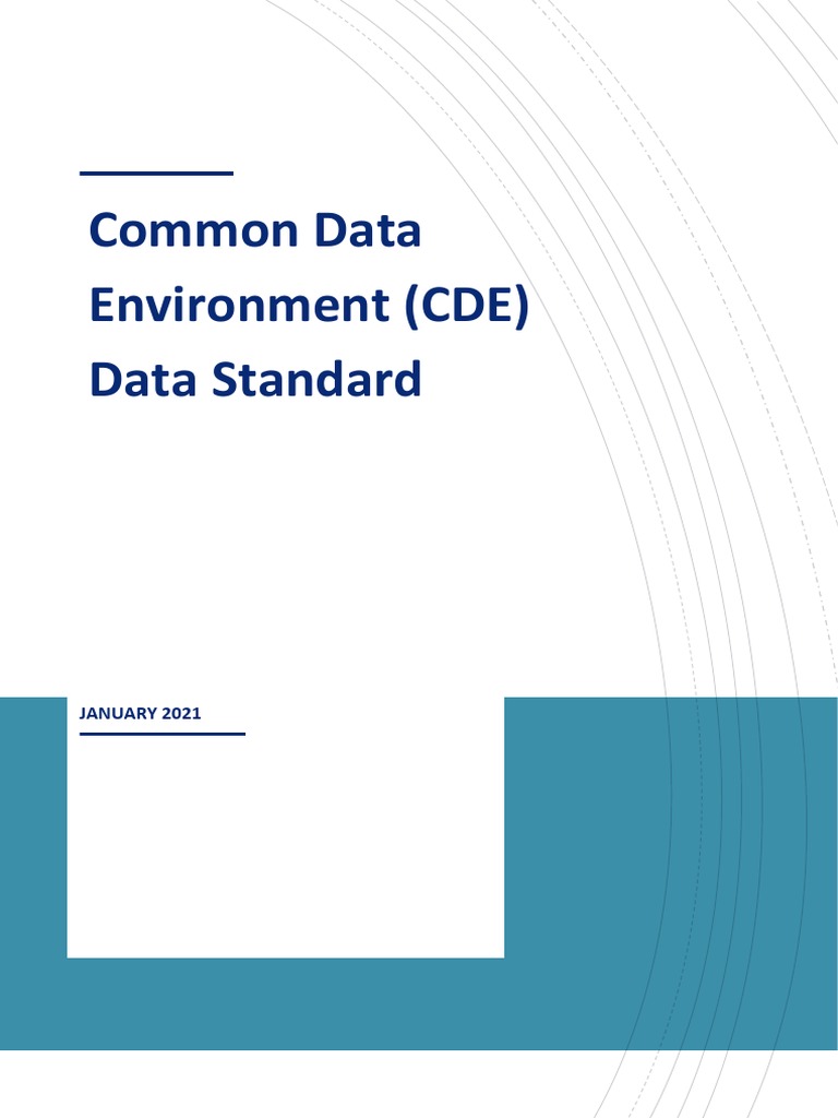 Common Data Environment (CDE) Data Standard: JANUARY 2021 | PDF ...