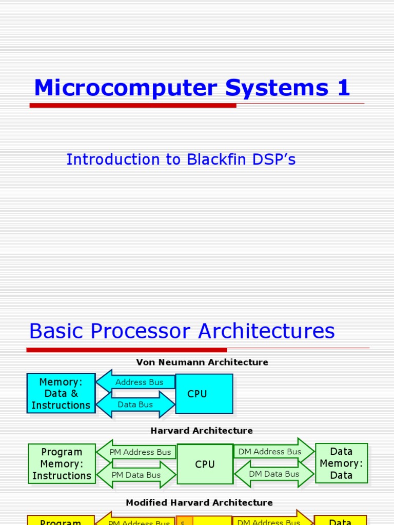 Microcomputer Systems 1: Introduction To Blackfin DSP's | Download Free PDF | Sampling (Signal ...