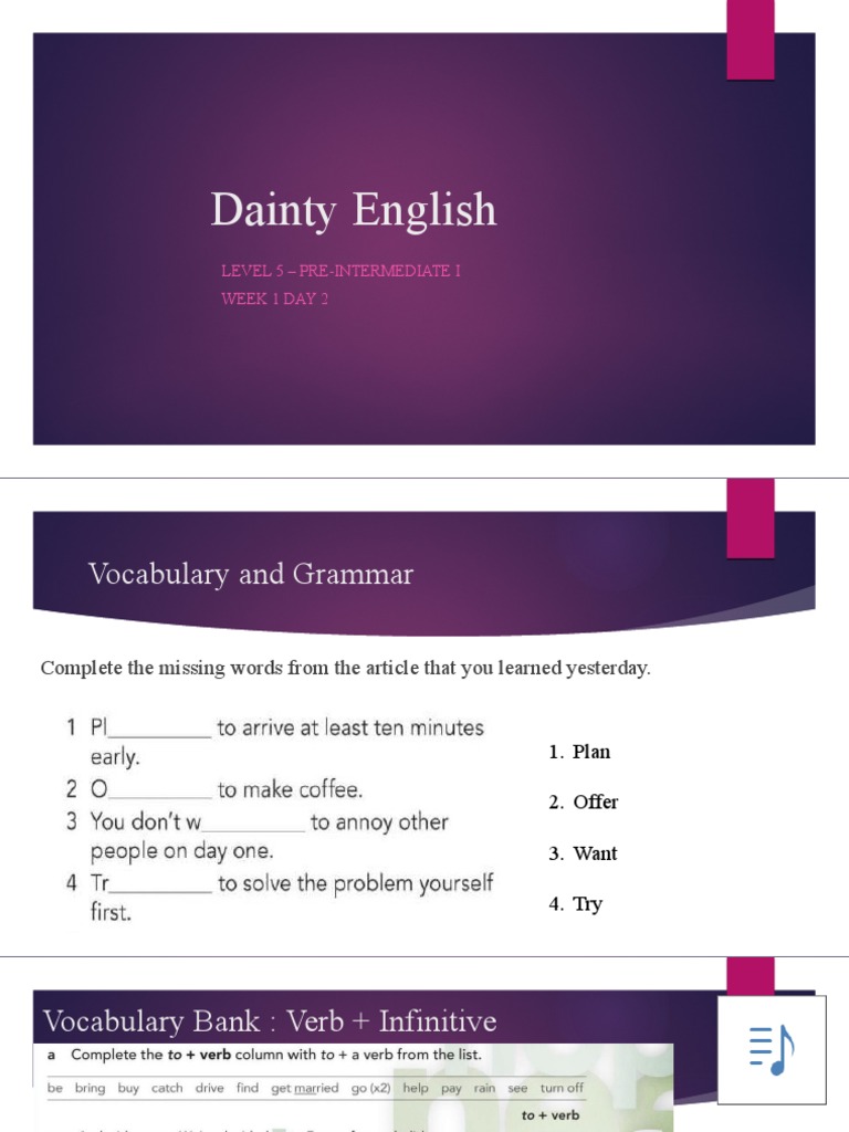 Level 5 Week 1 Day 2 | PDF