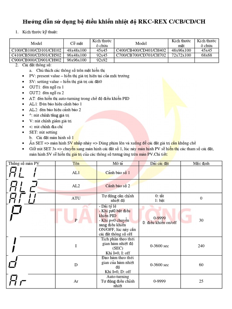 Hướng Dẫn Sử Dụng Bộ Điều Khiển Nhiệt Độ RKC | PDF