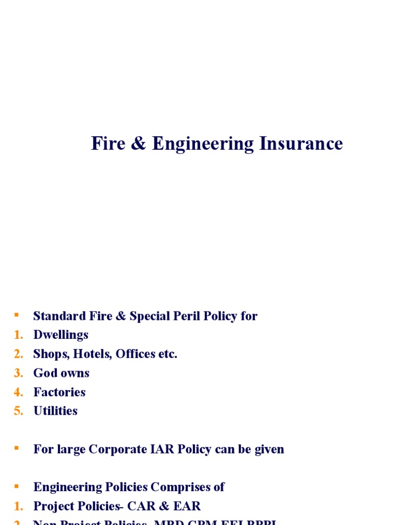 Fire & Engineering Insurance | PDF | Insurance | Boiler