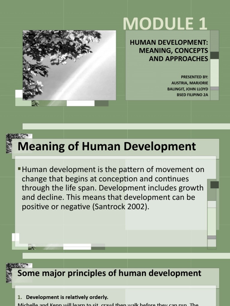 Human Development: Meaning, Concepts and Approaches | PDF ...