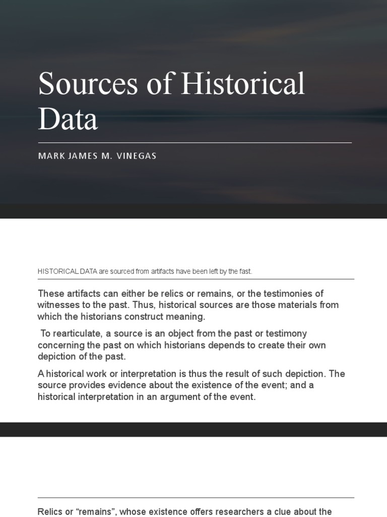 Sources of Historical Evidence Explained | PDF | Narrative | Primary ...