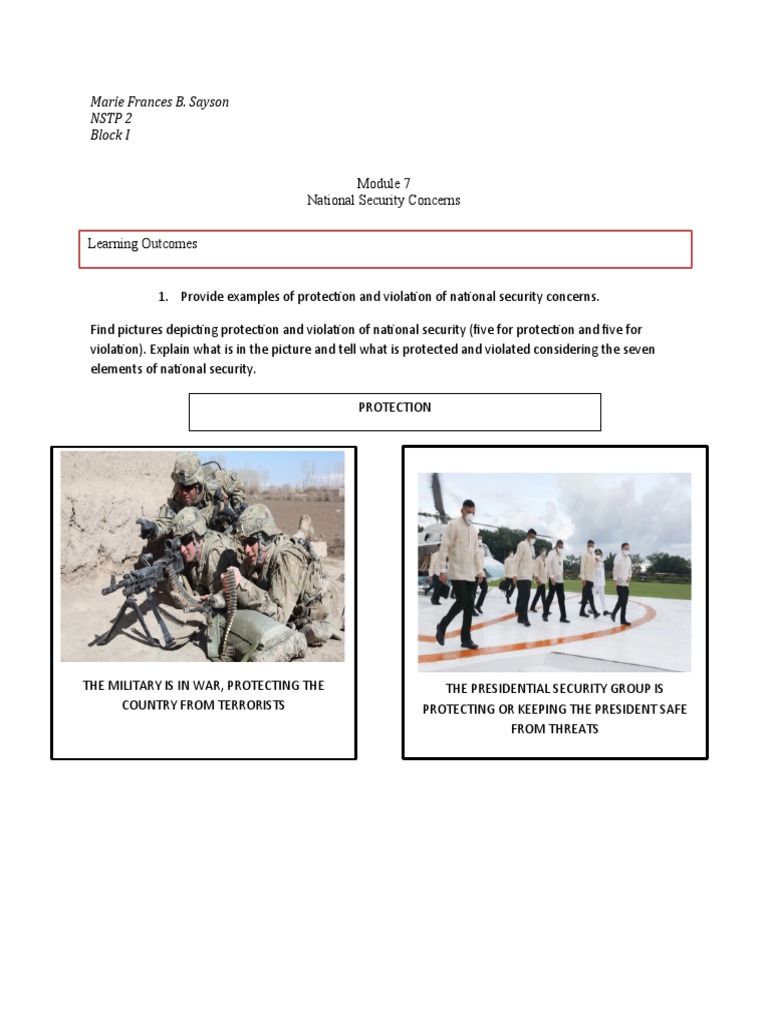 NSTP 2 Module-7-National-Security-Concerns | PDF