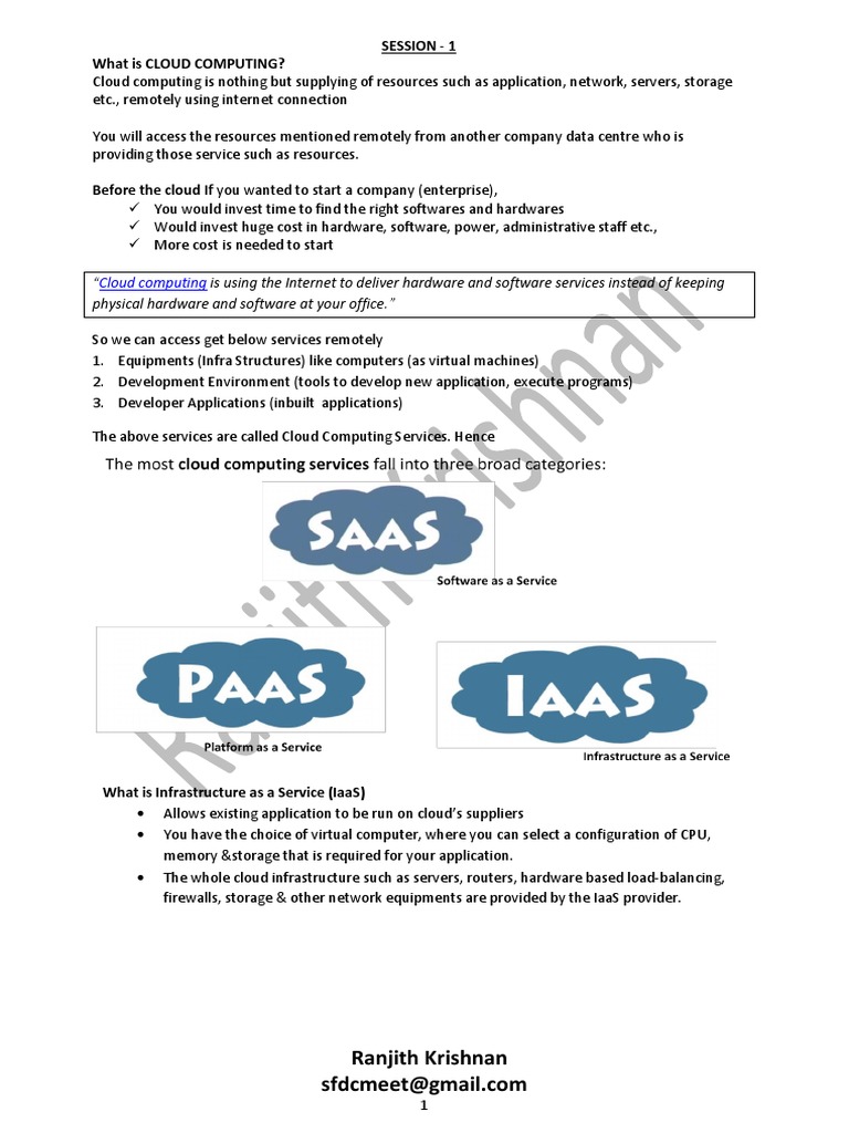 Ranjith Krishnan: Cloud Computing | PDF | Cloud Computing | Customer Relationship Management
