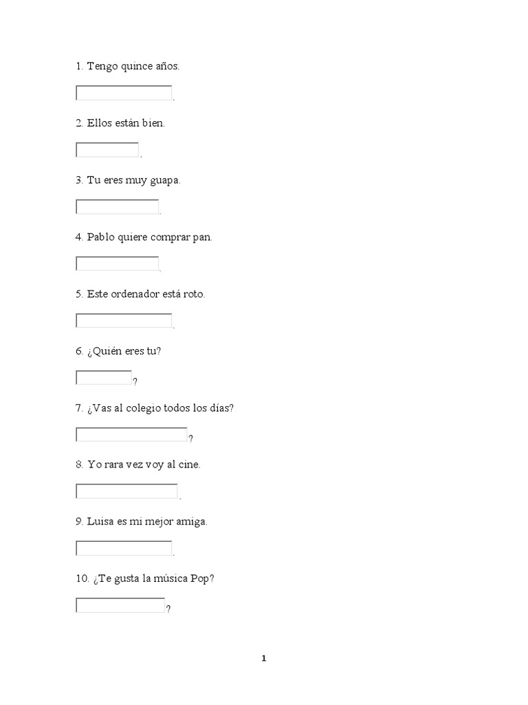 Frases Traducir Al Ingles | PDF