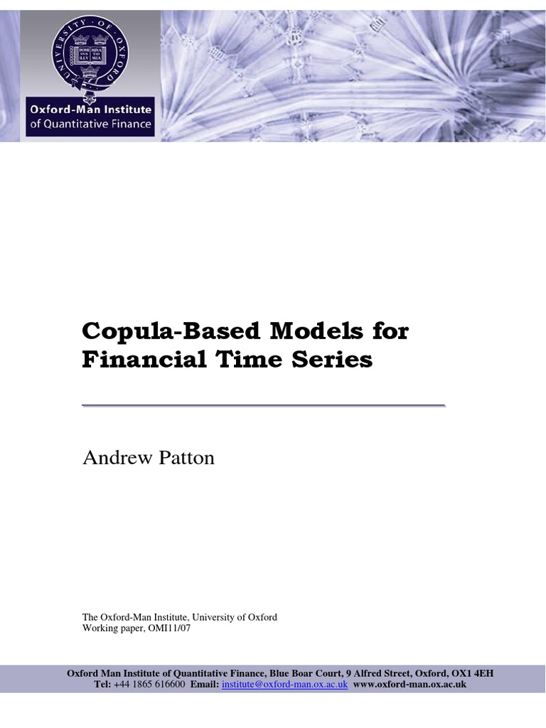 Copula-Based Models For Financial Time Series | PDF | Time Series | Statistics