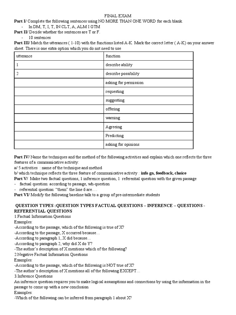 Final Exam Format | PDF | Pipeline Transport | Question