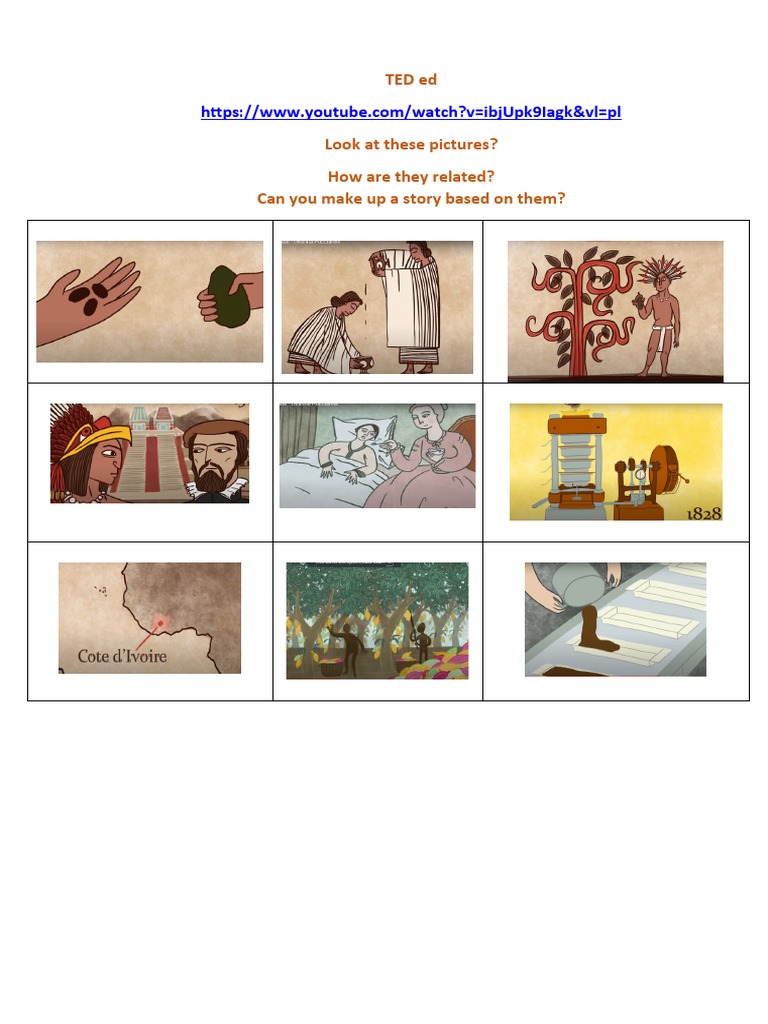 Ted Ed History of Chocolate Video Movie Activities - 129261 | PDF ...
