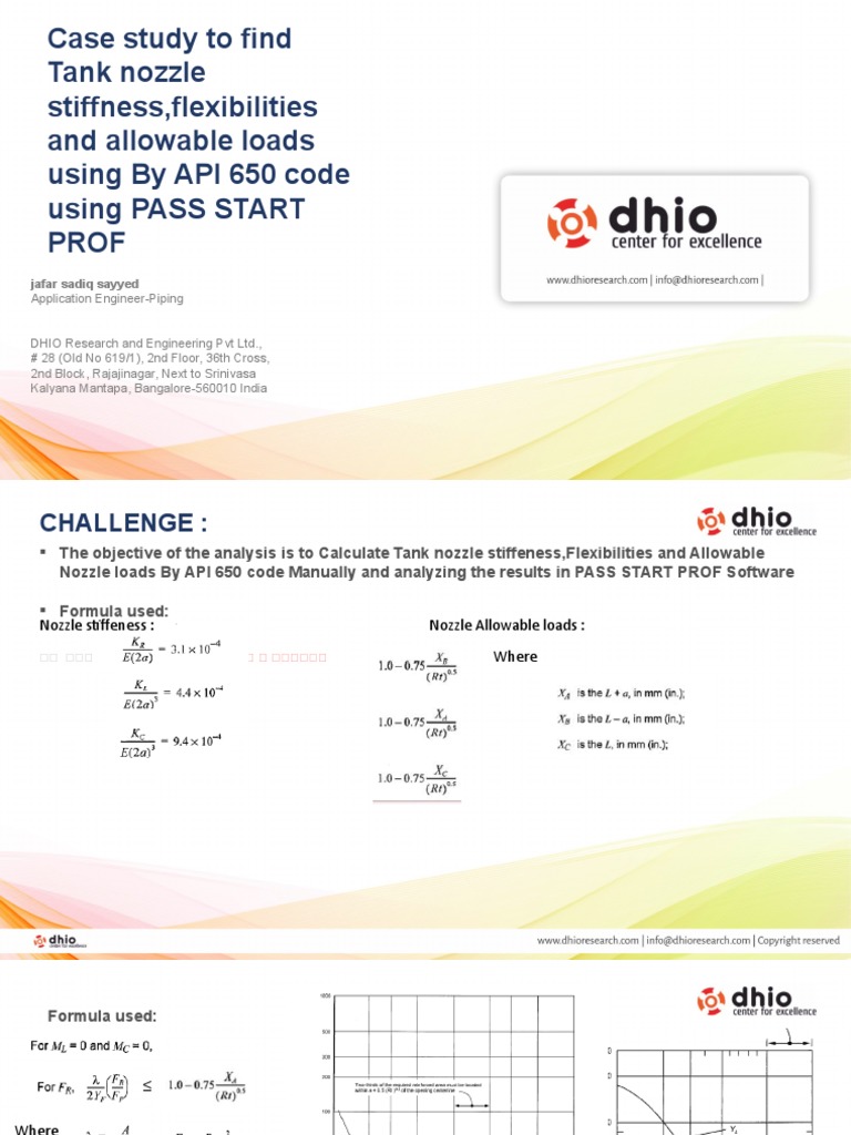 Case Study To Find Tank Nozzle Stiffness, Flexibility and Allowable ...
