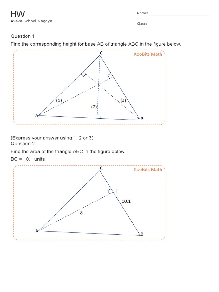 P5 About Area of Triangle | PDF | Area | Triangle