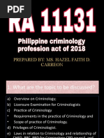 Salient Provision of RA 11131 | PDF | Fingerprint | Forensic Science