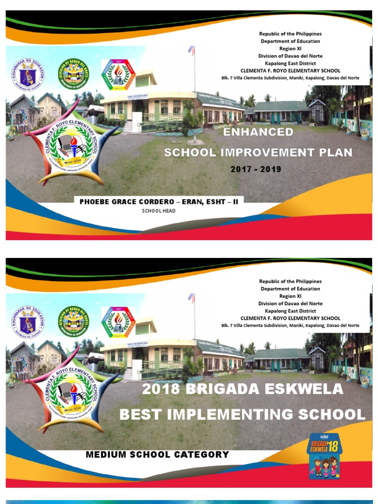 Enhanced School Improvement Plan: Phoebe Grace Cordero - Eran, Esht ...