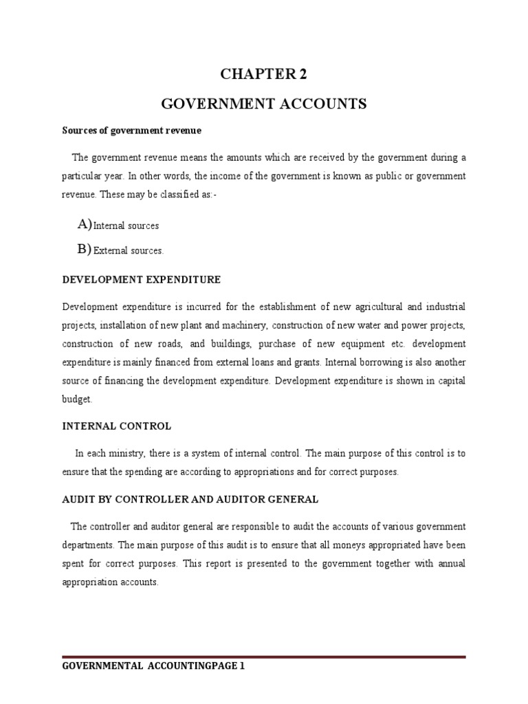 Chapter 2 Governmental Accounting | PDF | Expense | Balance Sheet