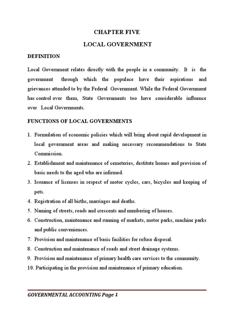 Chapter 5 Governmental Accounting | PDF | Deposit Account | Revenue