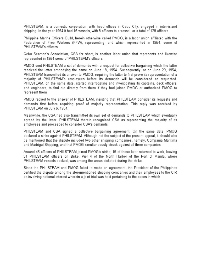 PHILSTEAM Vs PMOG | PDF