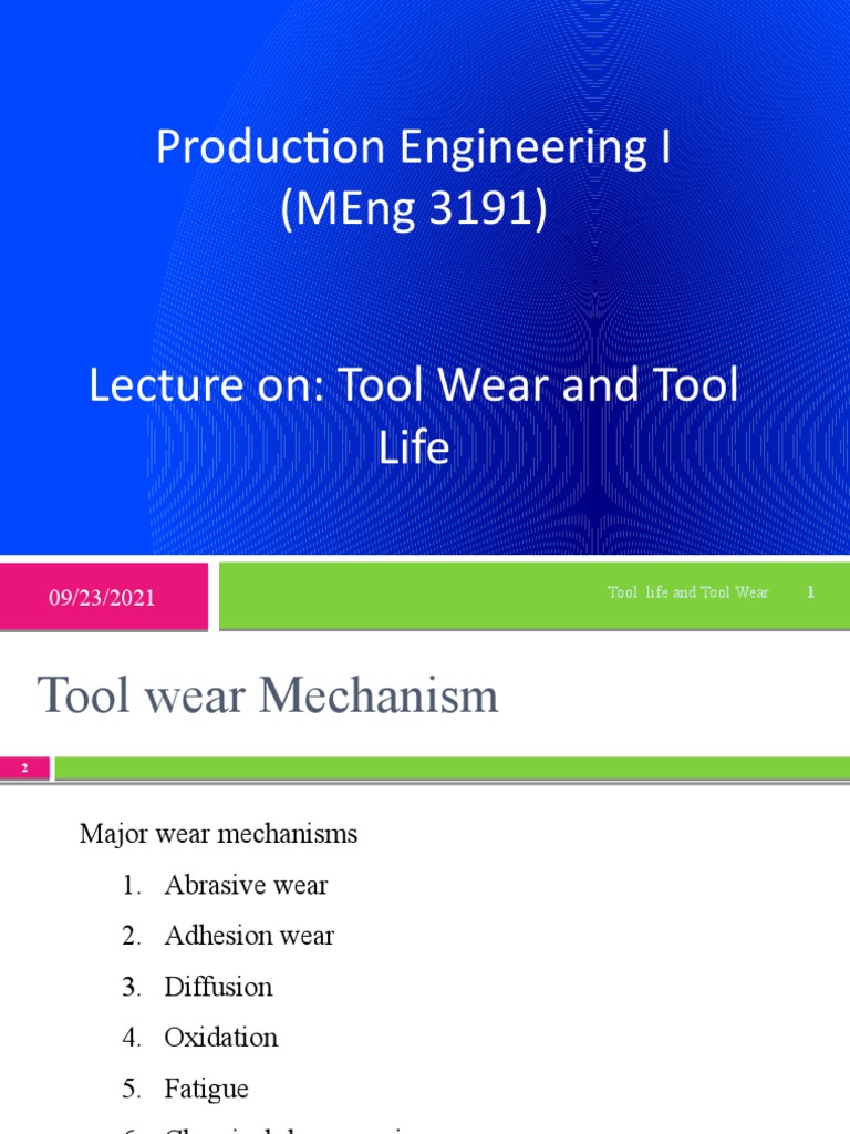 Tool Wear Mechanisms and Life Analysis | PDF | Wear | Abrasive