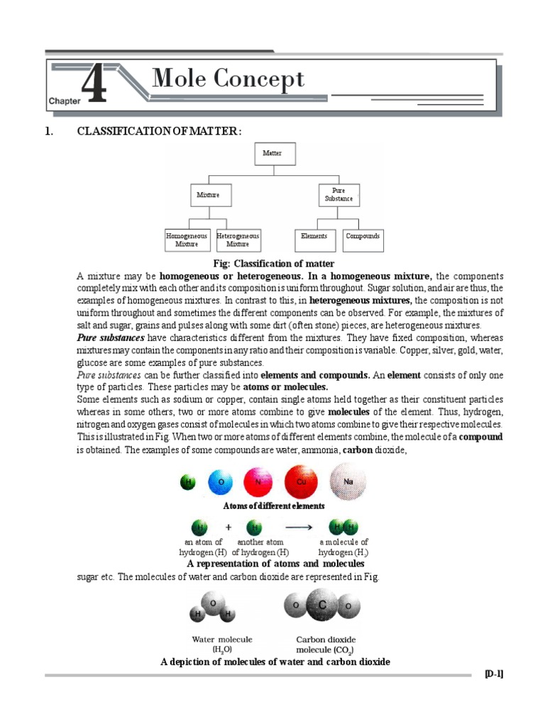 Understanding the Mole Concept | PDF | Mole (Unit) | Molecules