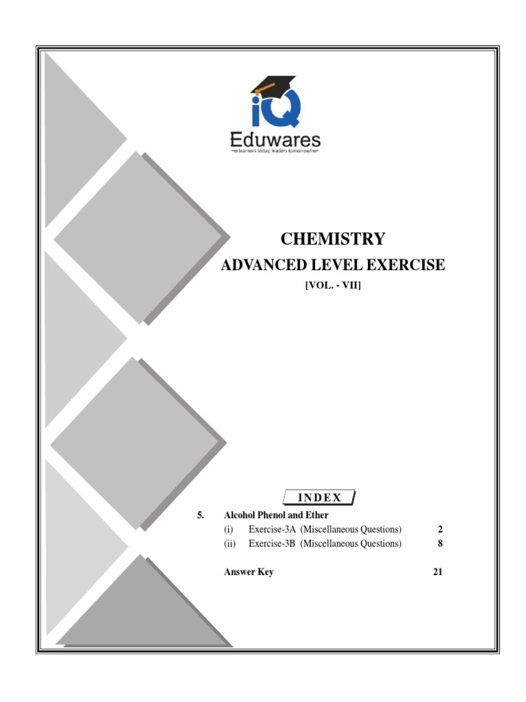 Excel JEE Booster (3A, 3B) Chemistrty Alcohol Phenol and Ether | PDF ...