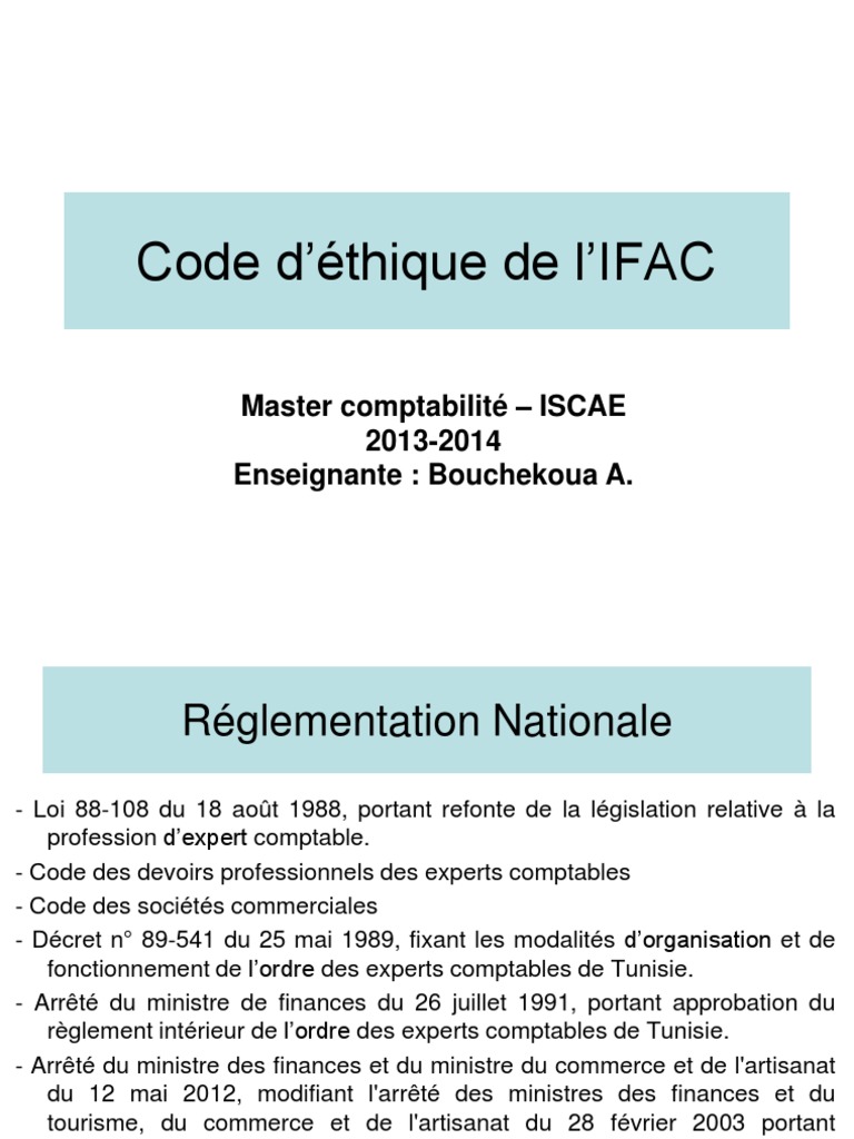 Ethique 2013 | PDF | Audit | Assurance