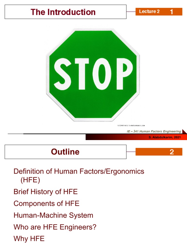2 - Intro To Human Factors | PDF | Human Factors And Ergonomics ...