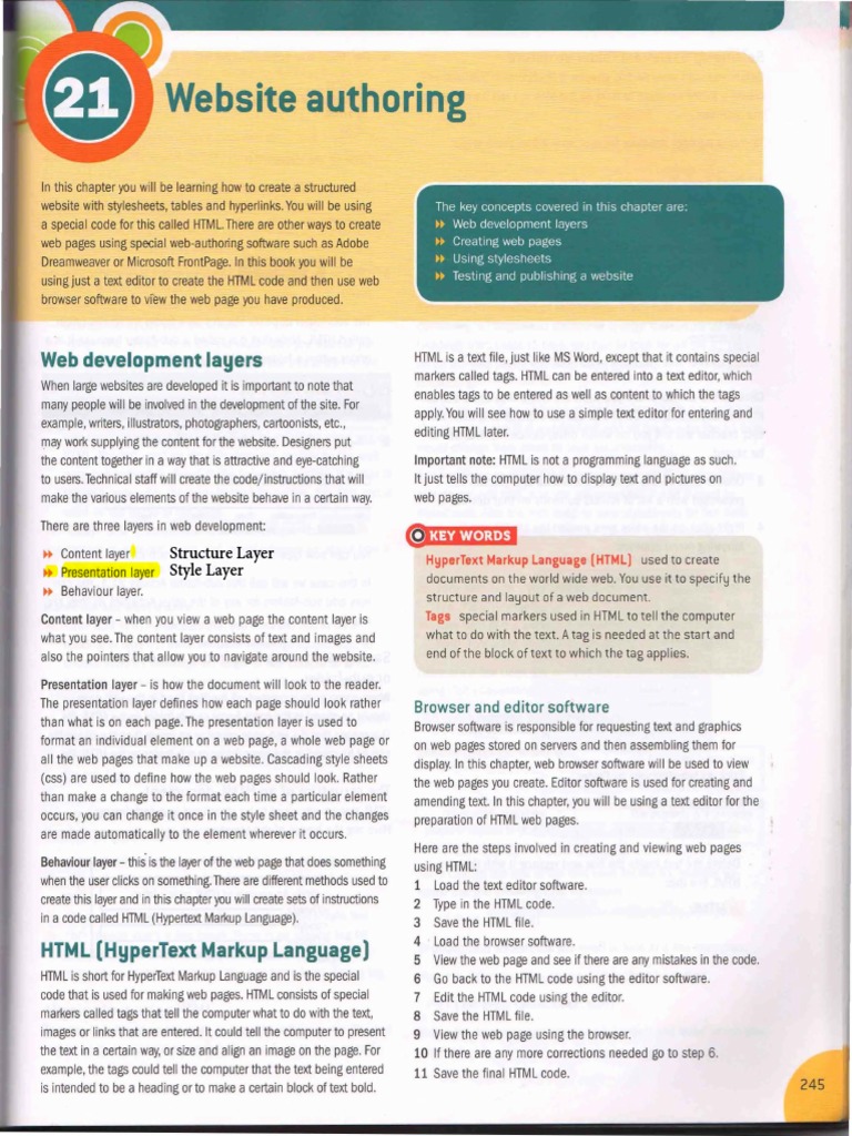 Website Authoring | PDF | World Wide Web | Internet & Web